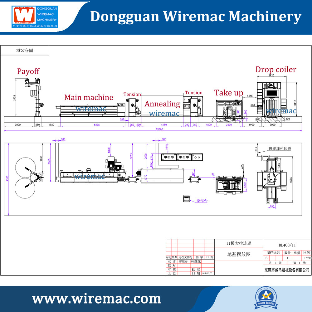 High Speed Copper Wire Drawing Machine , 13D Copper RBD Machine