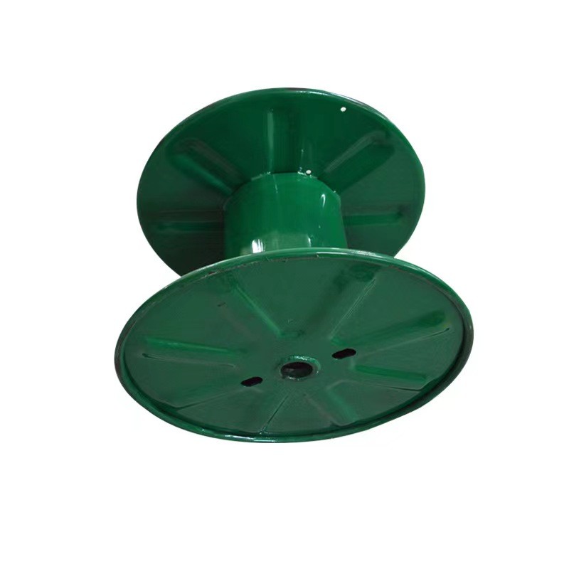 Welded I Shaped Wheel Steel Spool Stranded Wire Pay Off Steel Plate